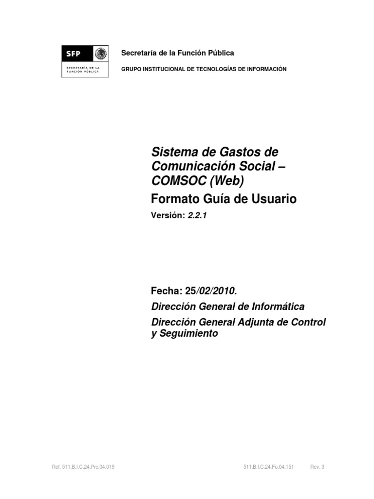 COMSOC | PDF | Presupuesto | Contraseña