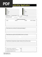 Dealership Application Form Template | PDF