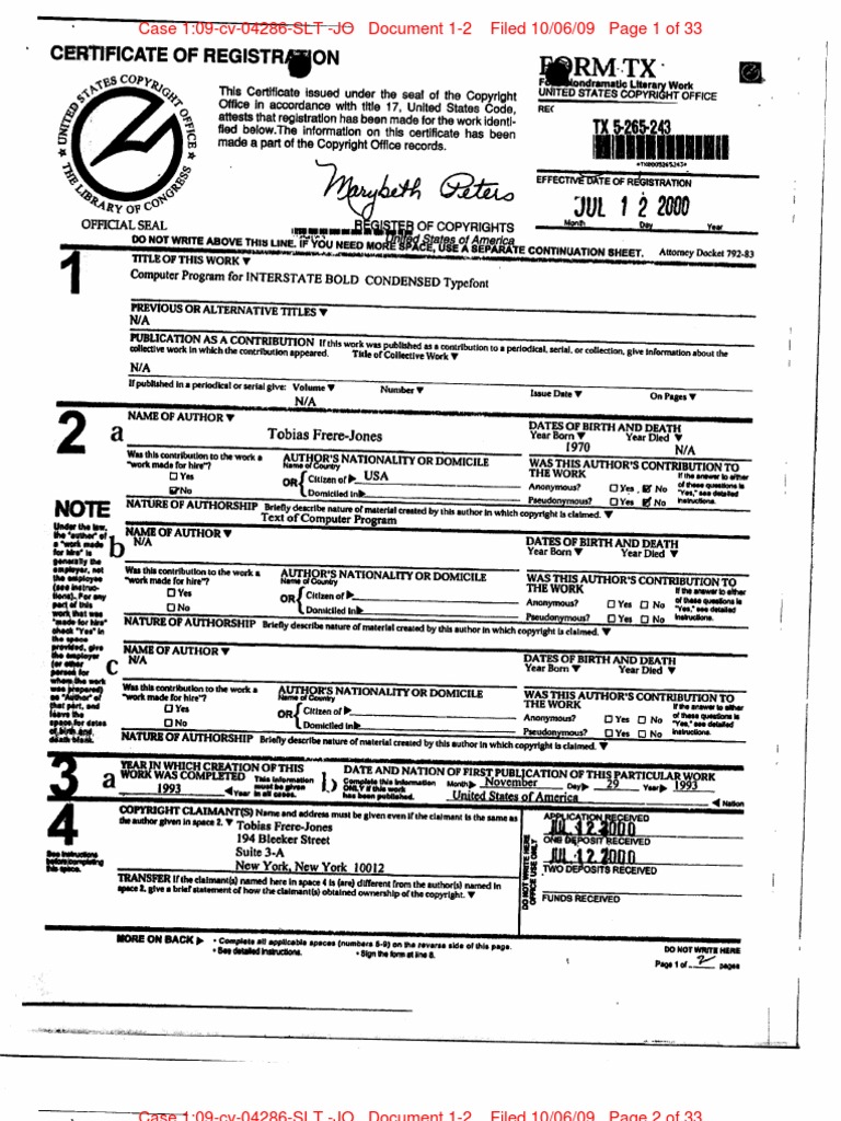 NBC Font Suit Exhibit Pt2 | PDF