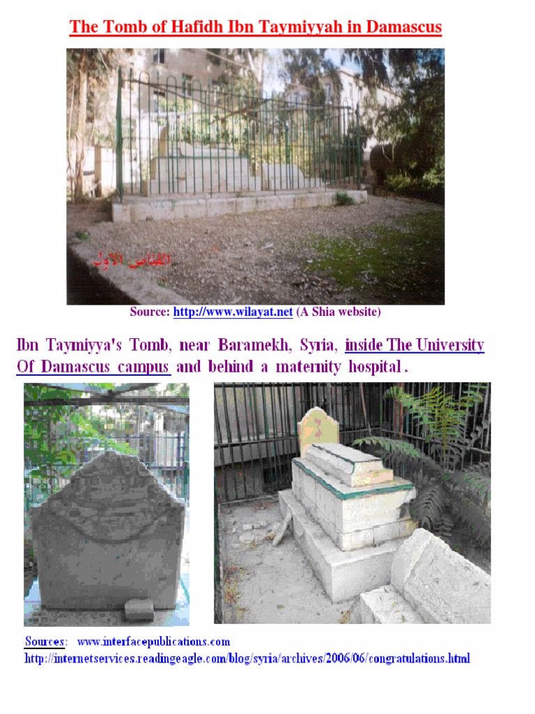 Tomb of Ibn Taymiyyah | PDF | Wahhabism | Hadith