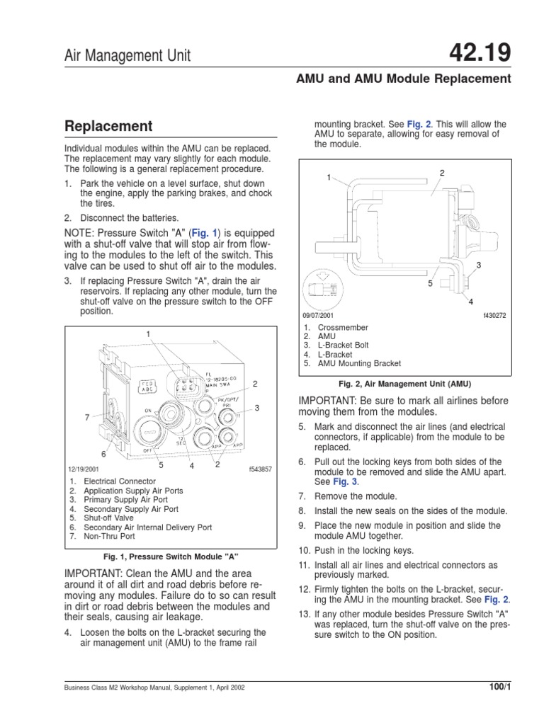 Air Management Unit: Replacement | PDF | Switch | Valve