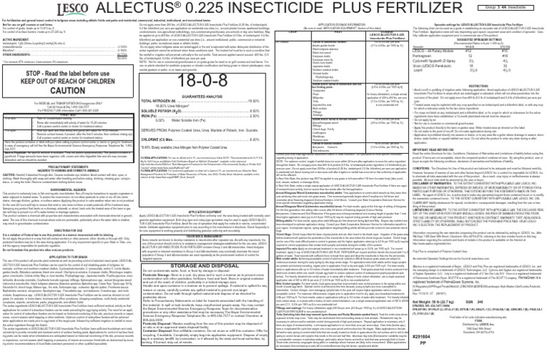 Allectus 18-0-8 | PDF | Lawn | Drainage