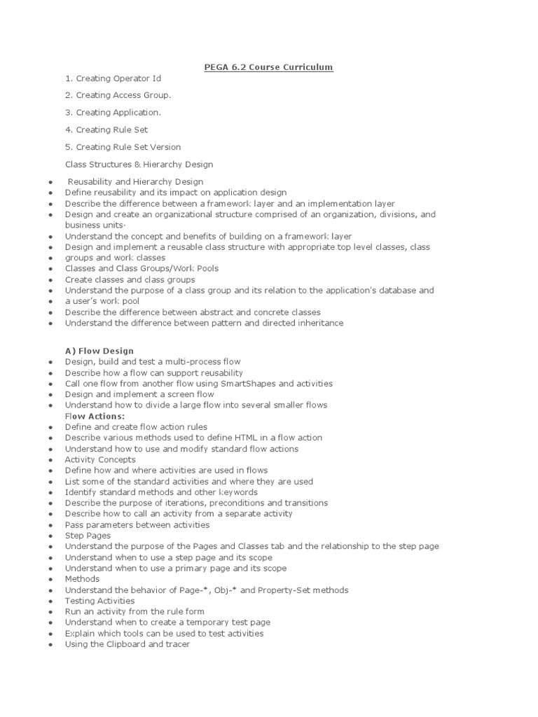 Pega Training Pdf Class Computer Programming C Programming Language