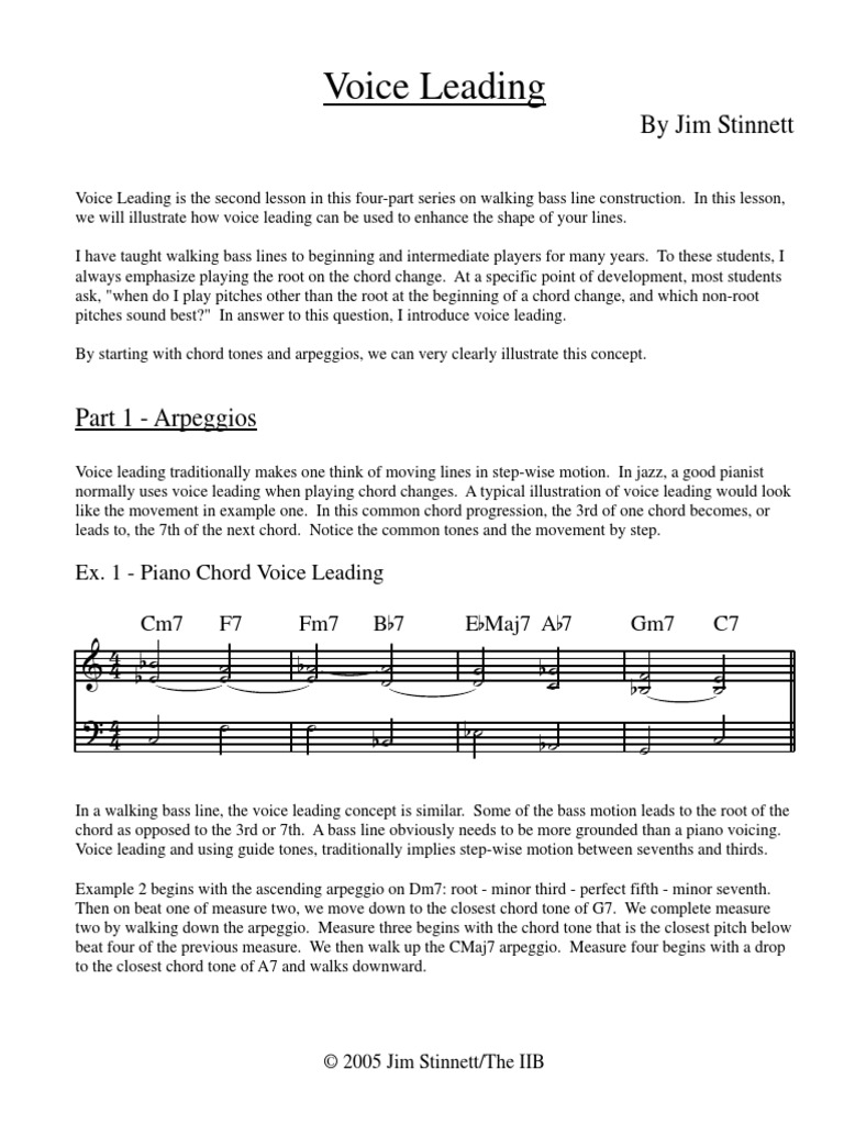 Voice Leading | PDF | Chord (Music) | Bass Guitar