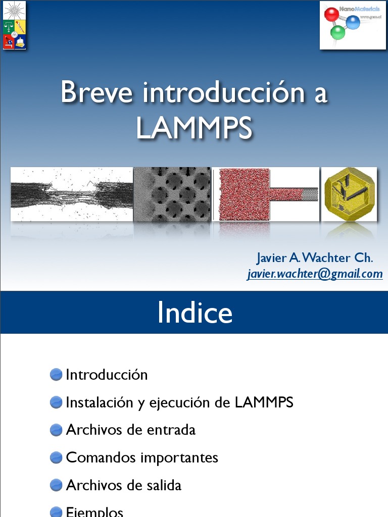 Guía Completa de LAMMPS: Instalación y Uso | PDF | Informática | Software