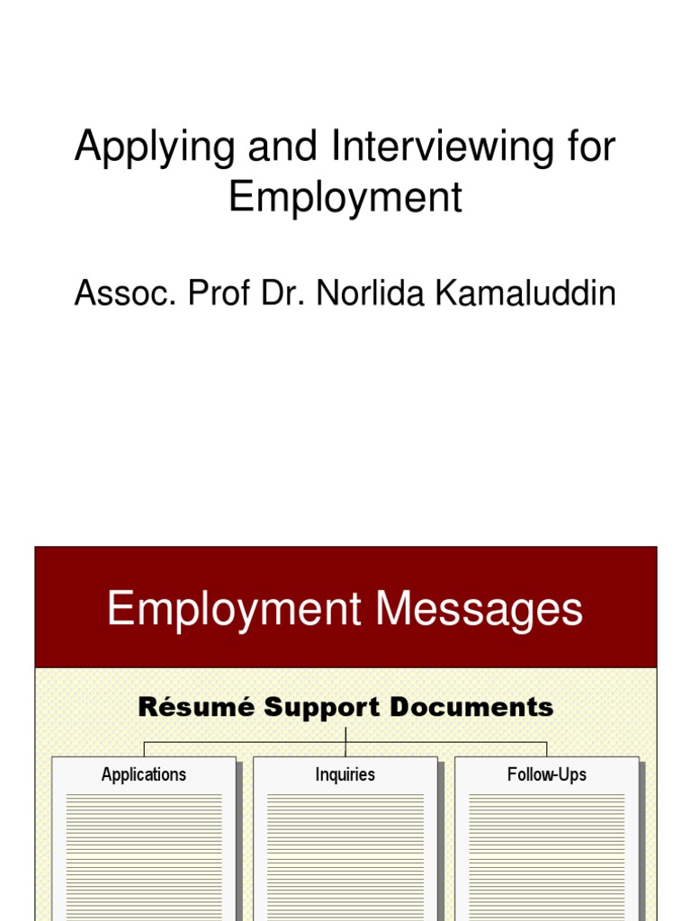 Job Application and Interview Guide | PDF | Interview | Nonverbal ...