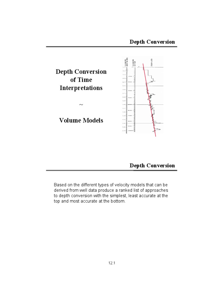 Depth Conversion of Time Interpretations | PDF | Errors And Residuals ...