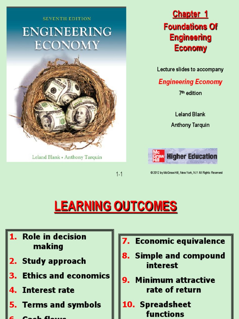 Chapter 1 - Foundations of Engineering Economy | PDF | Time Value Of ...