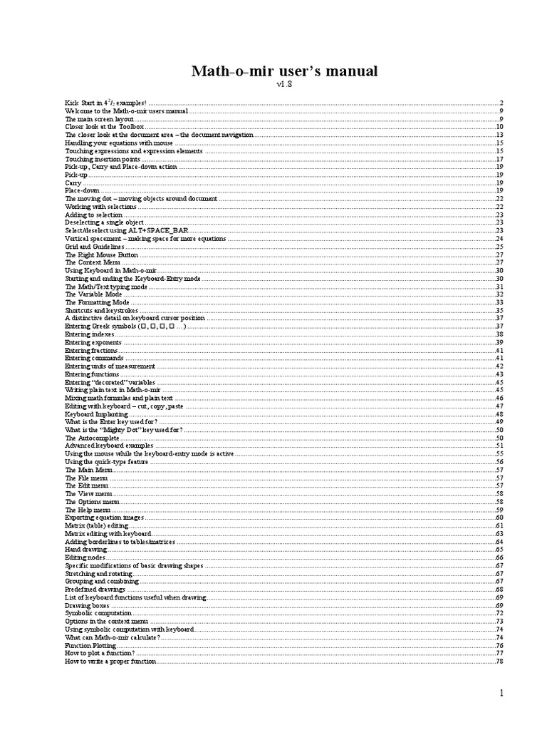 Math Omir Manual | PDF | Computer Keyboard | Fraction (Mathematics)