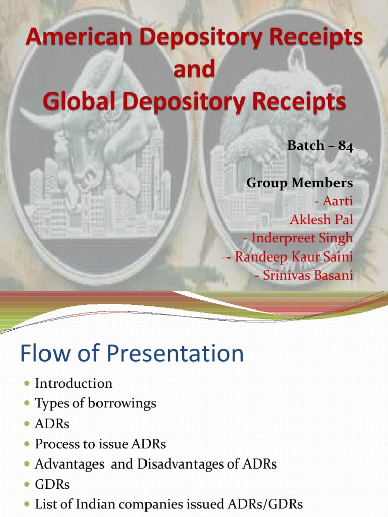 ADR and GDR | PDF | American Depositary Receipt | Stocks