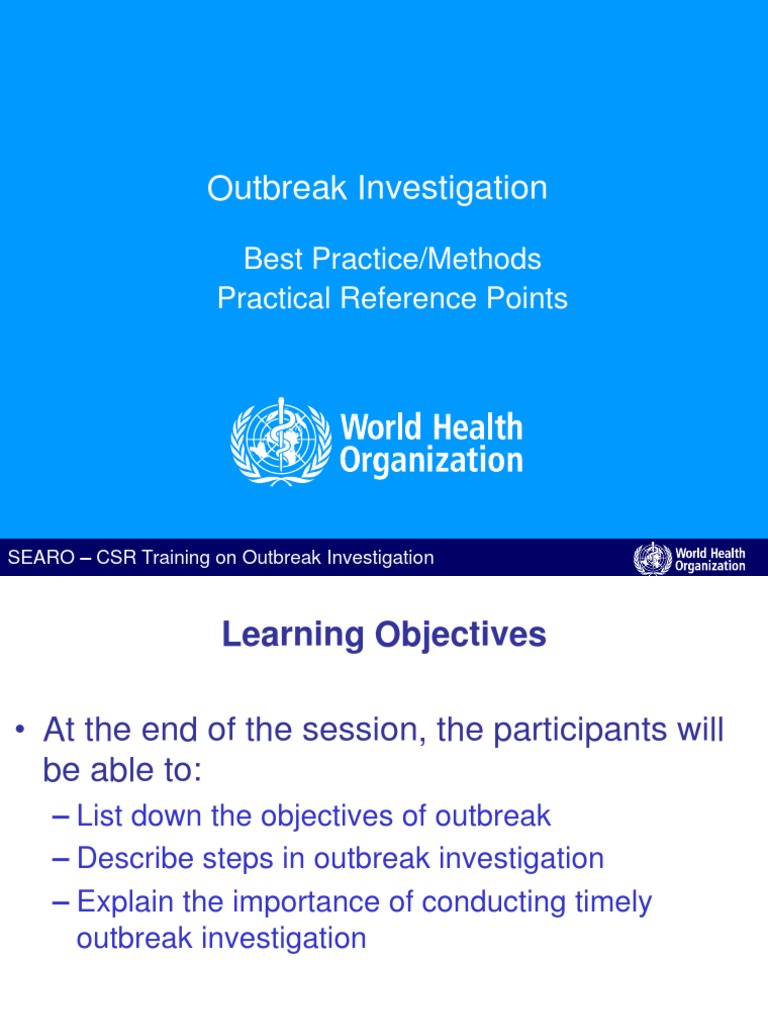 Outbreak Investigation Training Overview | PDF | Outbreak | Epidemiology
