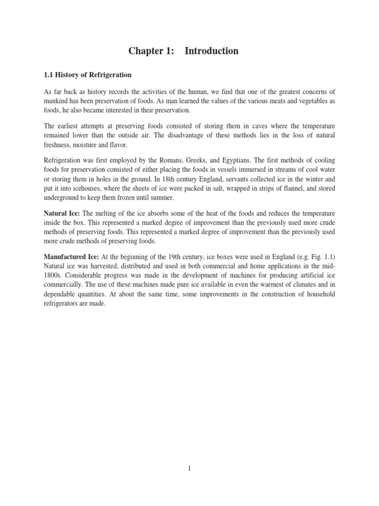 History of Refrigeration and the Refrigeration Process | PDF ...