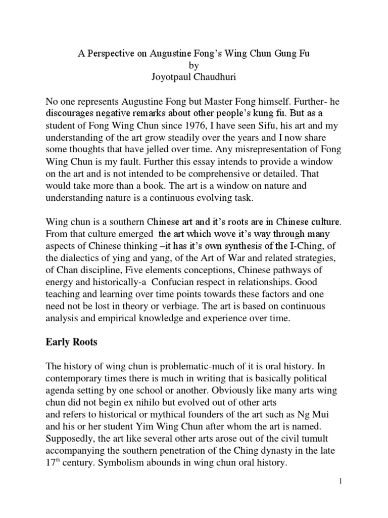 Augustine Fong's Wing Chun Insights | PDF