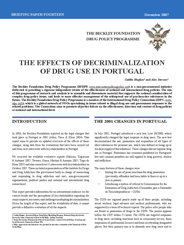 Portugal Drug Decriminalization Impact | PDF | Substance Abuse ...