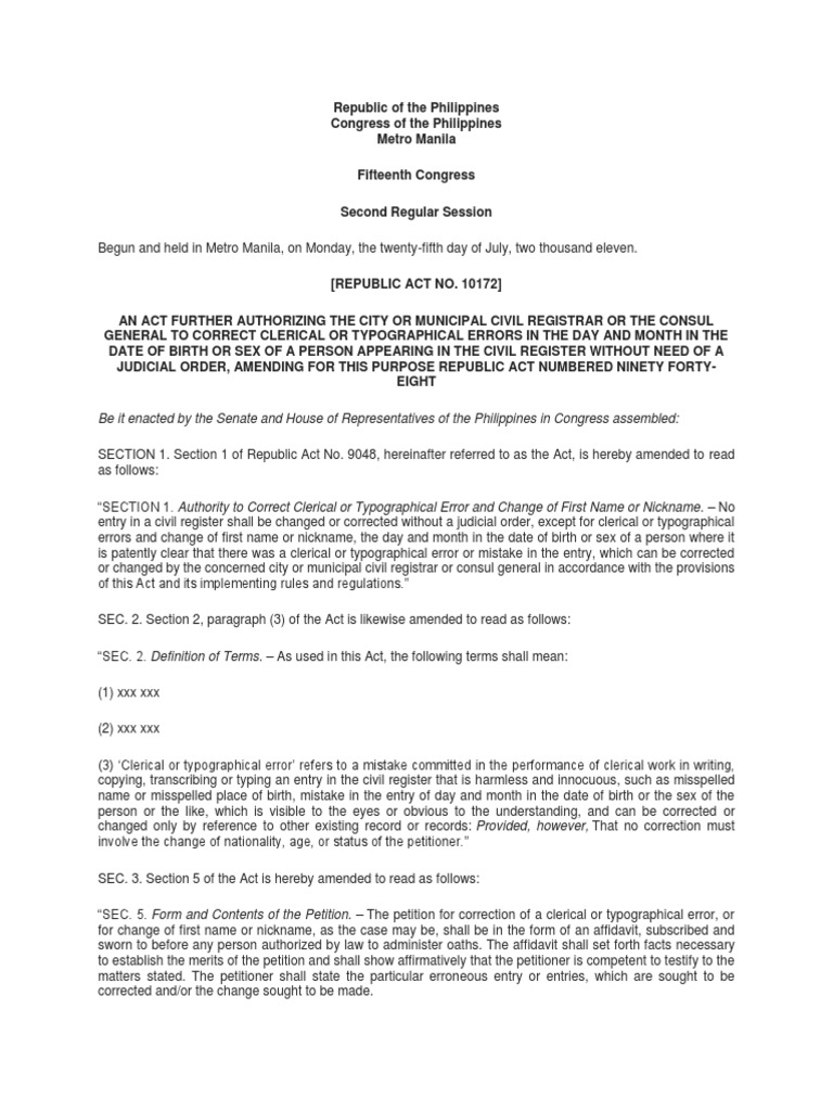 RA 10172 | Affidavit | Repeal