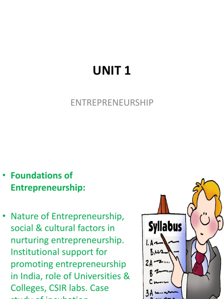 Unit 1 Entrepreneurship 3rd Sem MBA Mysore University | PDF | Business ...