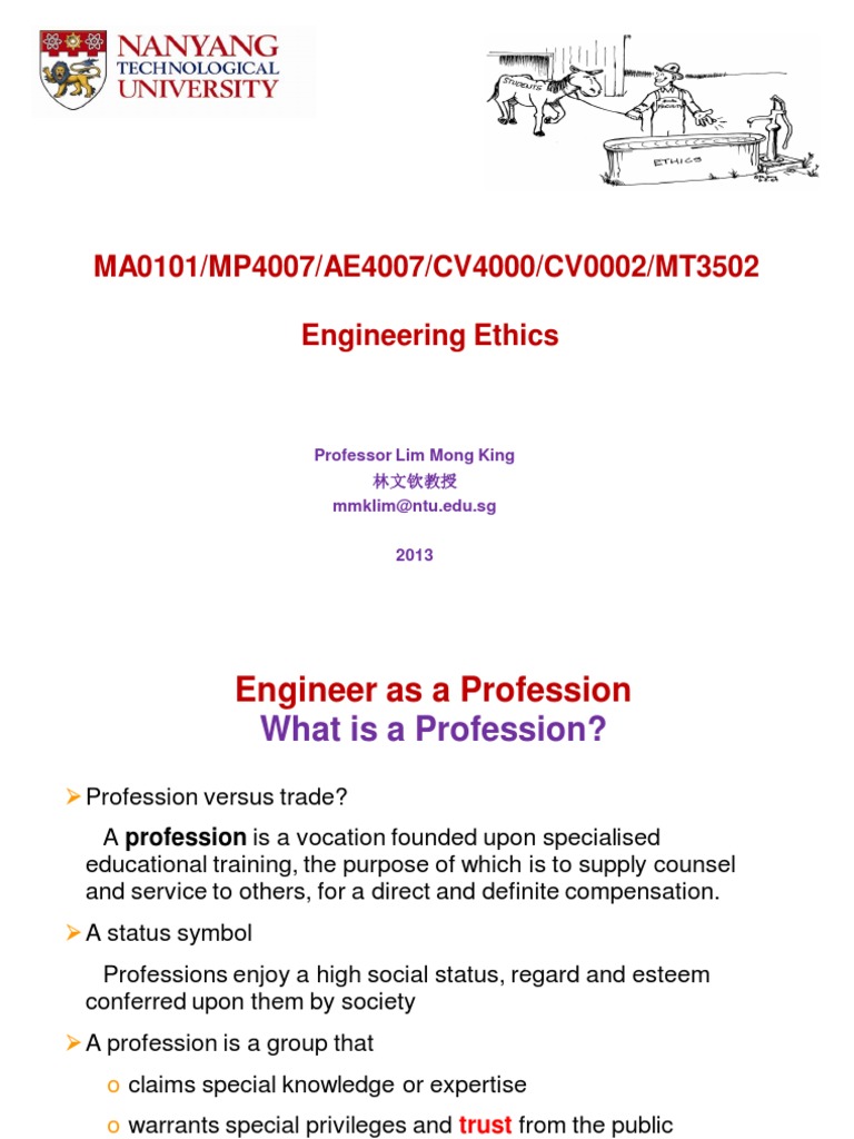 Engineering Ethics | PDF | Profession | Engineer