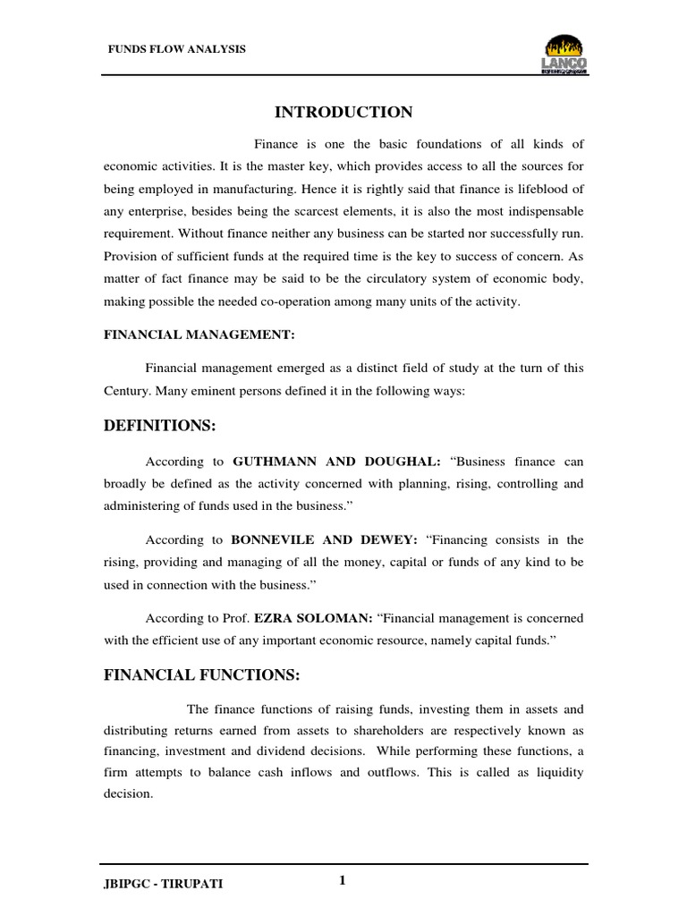 Fund Flow Analysis | Download Free PDF | Income Statement | Equity ...