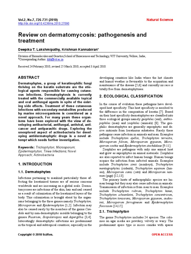 Dermatomikosis Jurnal | PDF | Infection | Biology