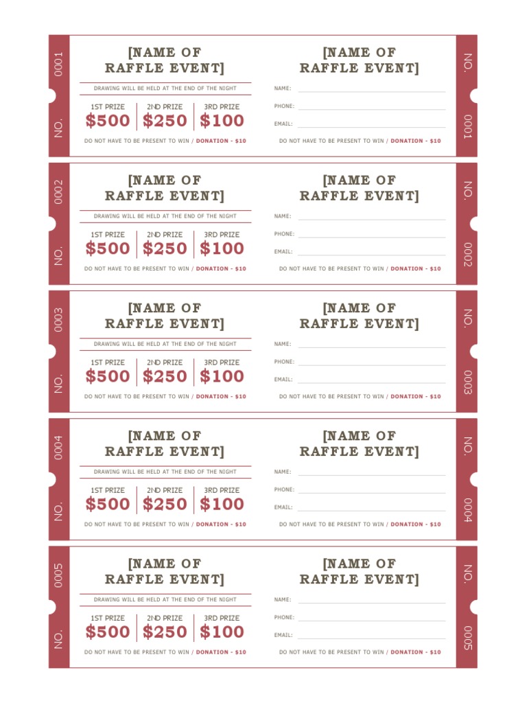 (Name of Raffle Event) (Name of Raffle Event) : 1St Prize 2Nd Prize 3Rd ...