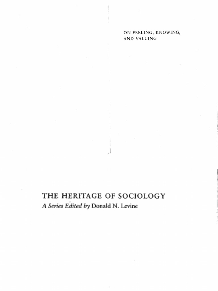 【max scheler】on feeling, knowing valuing | PDF | Phenomenology ...