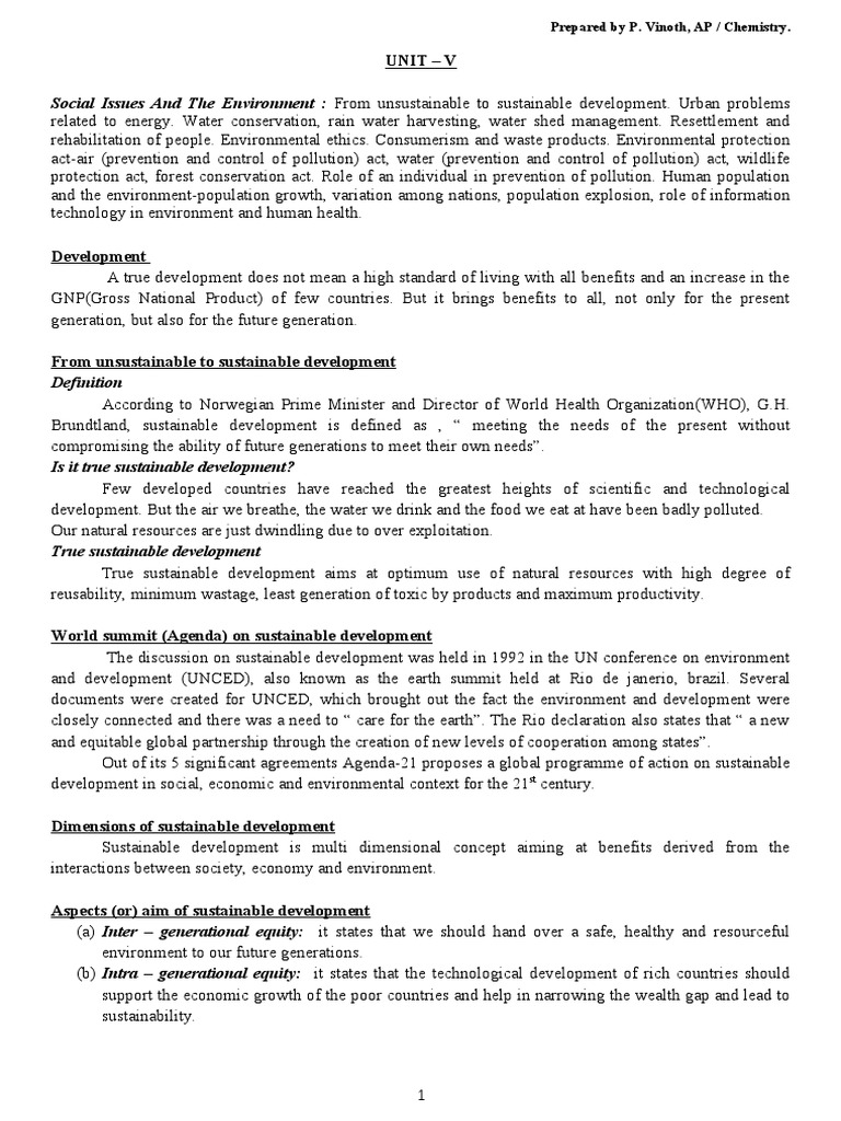 Social Issues and The Environment: From Unsustainable To Sustainable ...