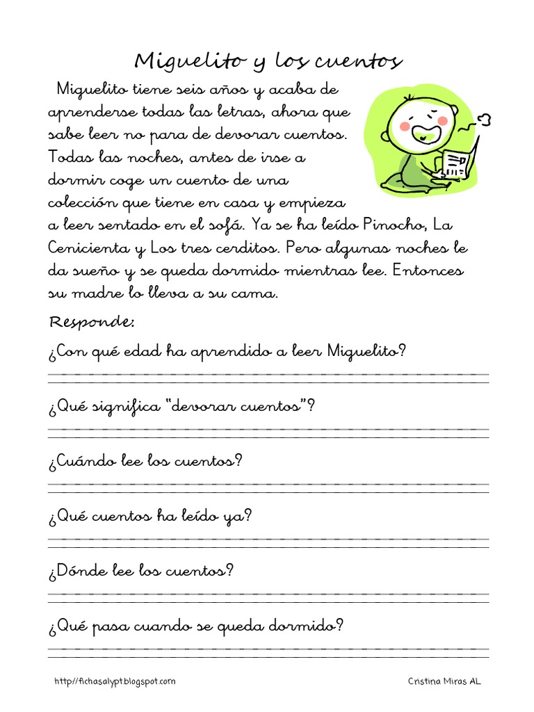 Las aventuras de Miguelito lector | PDF