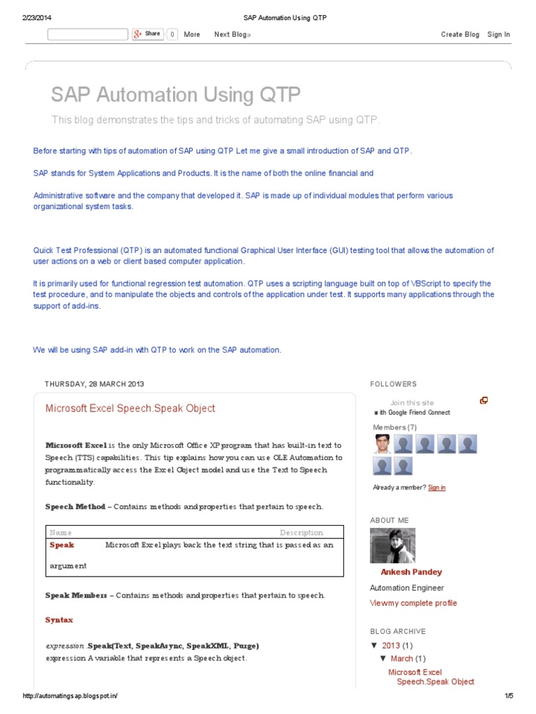 SAP Automation Using QTP | PDF | Microsoft Excel | Software Development