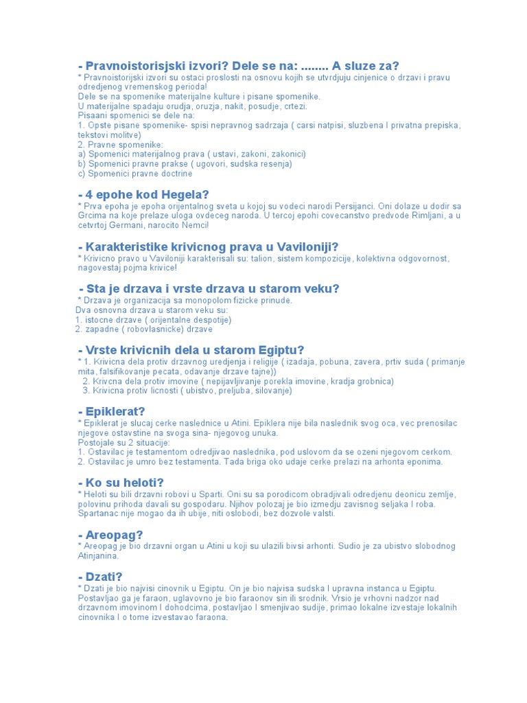 Opsta Pravna Istorija | PDF