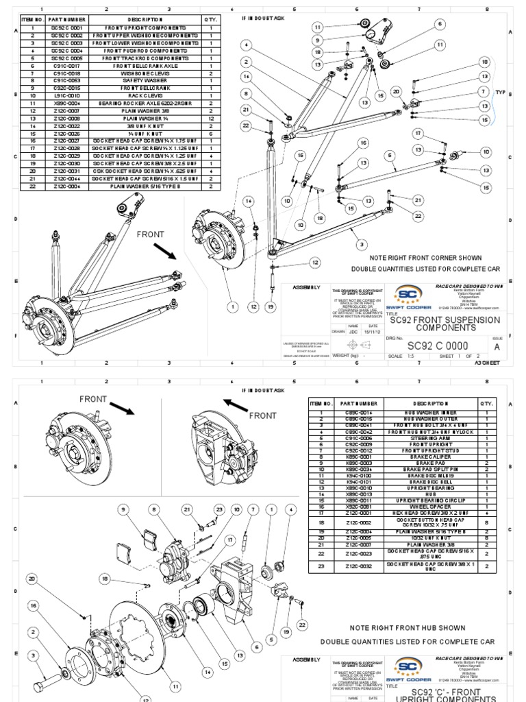 sc92f Exploded Drawings | PDF | Screw | Transportation Engineering