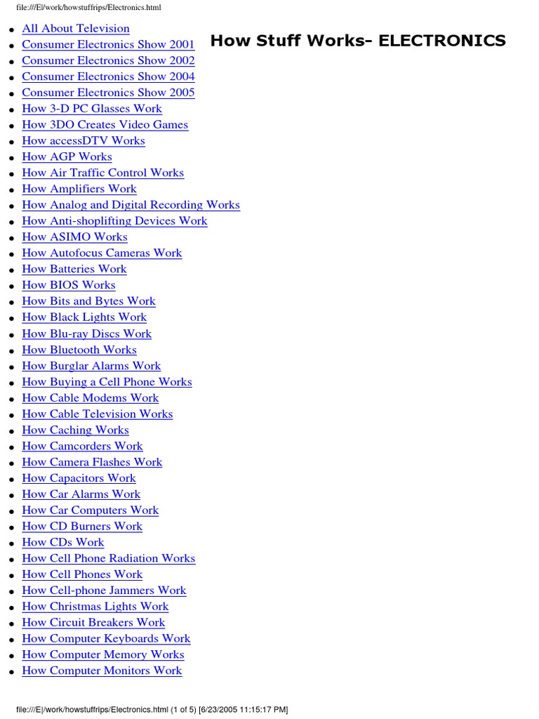 Electronics Full How Stuff Works | PDF