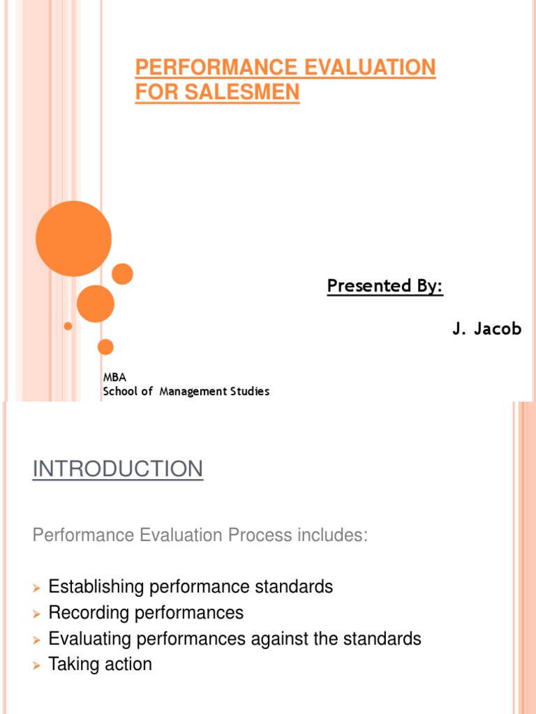 Performance Evaluation For SalesPerson | PDF | Sales | Performance ...