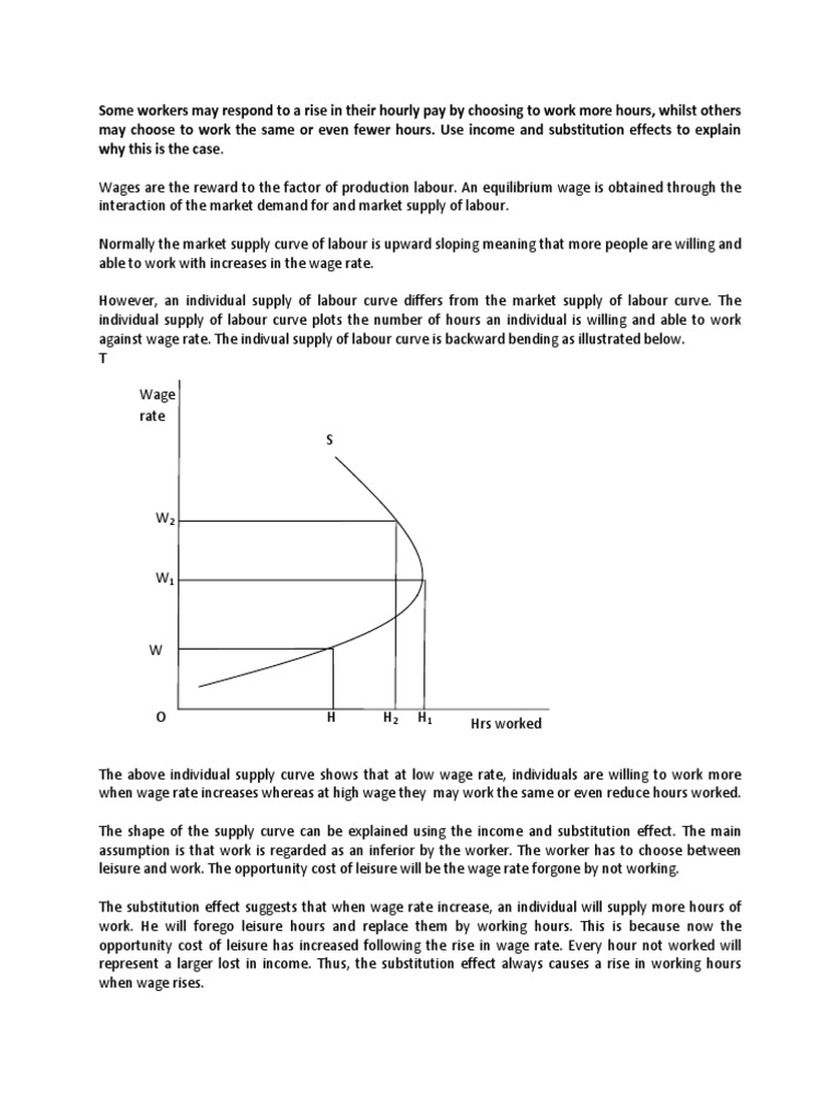 Backward Bending Supply Curve | PDF | Labour Economics | Economic Theories