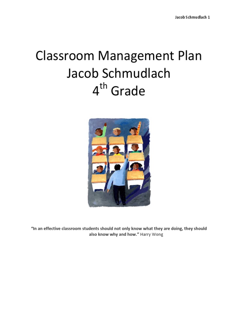 Classroom Management Plan Jacob Schmudlach 4 Grade | PDF | Classroom ...