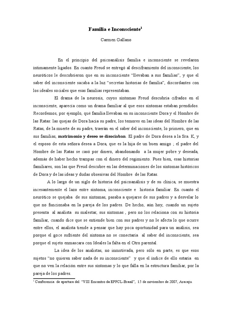 Complejos familiares y el inconsciente | PDF | Complejo de Edipo ...
