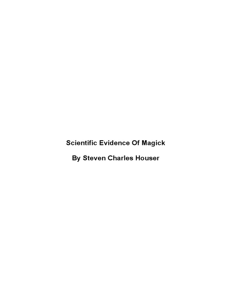 Scientific Evidence of Magick | PDF | Luminiferous Aether | Magic ...