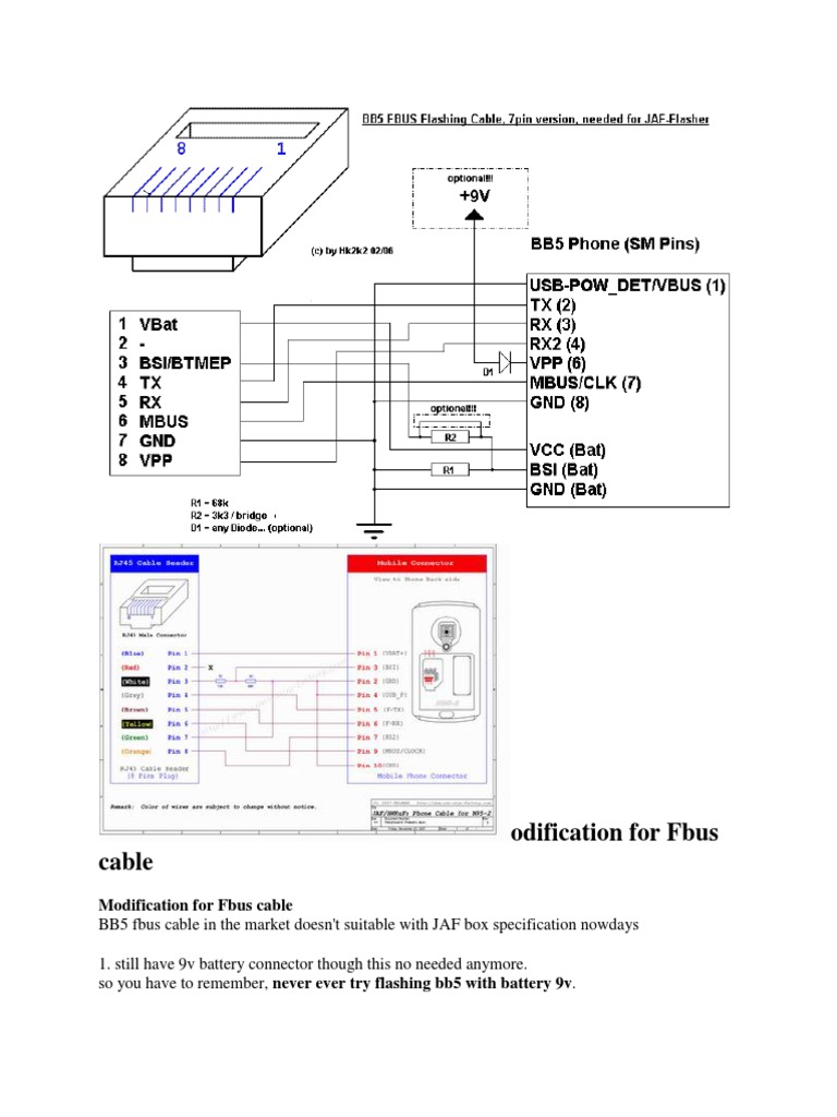 Odification For Fbus Cable | PDF | Electrical Connector | Electronics
