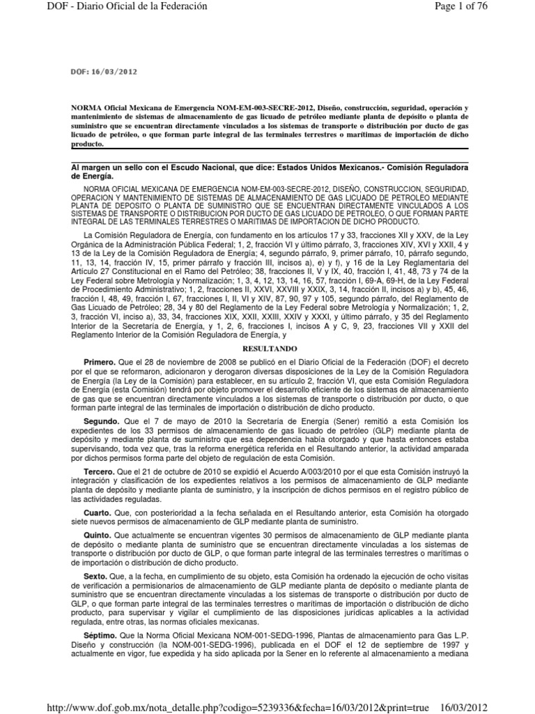 Nom em 003 Secre 2012 | PDF