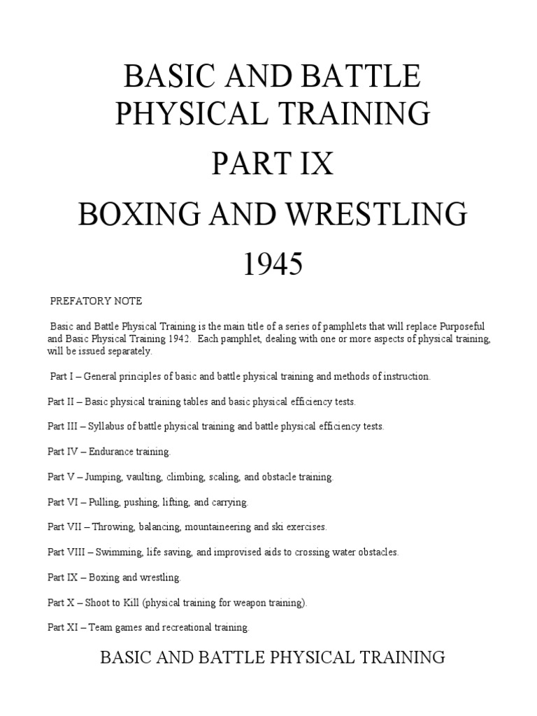 Basic and Battle Physical Training | PDF | Referee | Sports