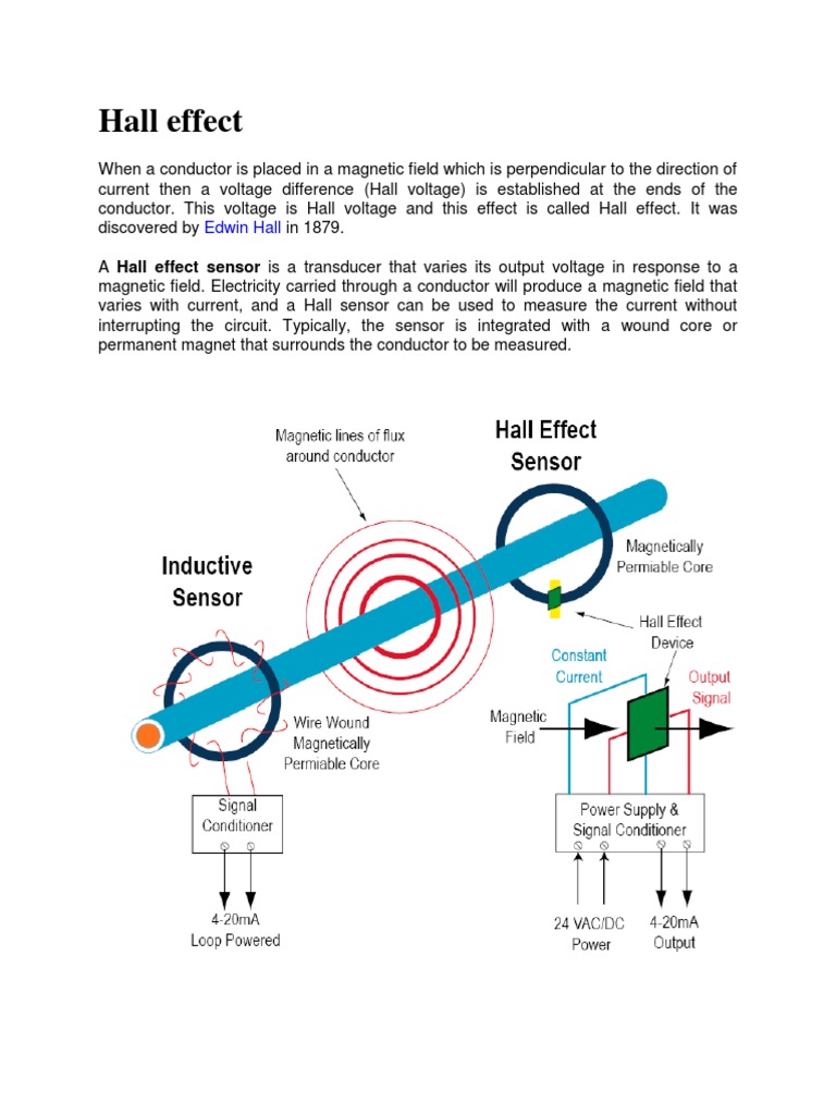 Hall Effect | PDF | Electric Current | Magnetic Field