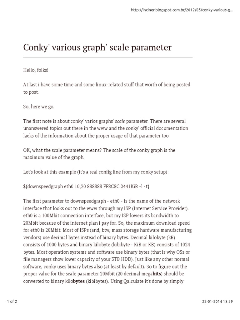 Conky Scale of The Conky Graph | PDF | Byte | Computing