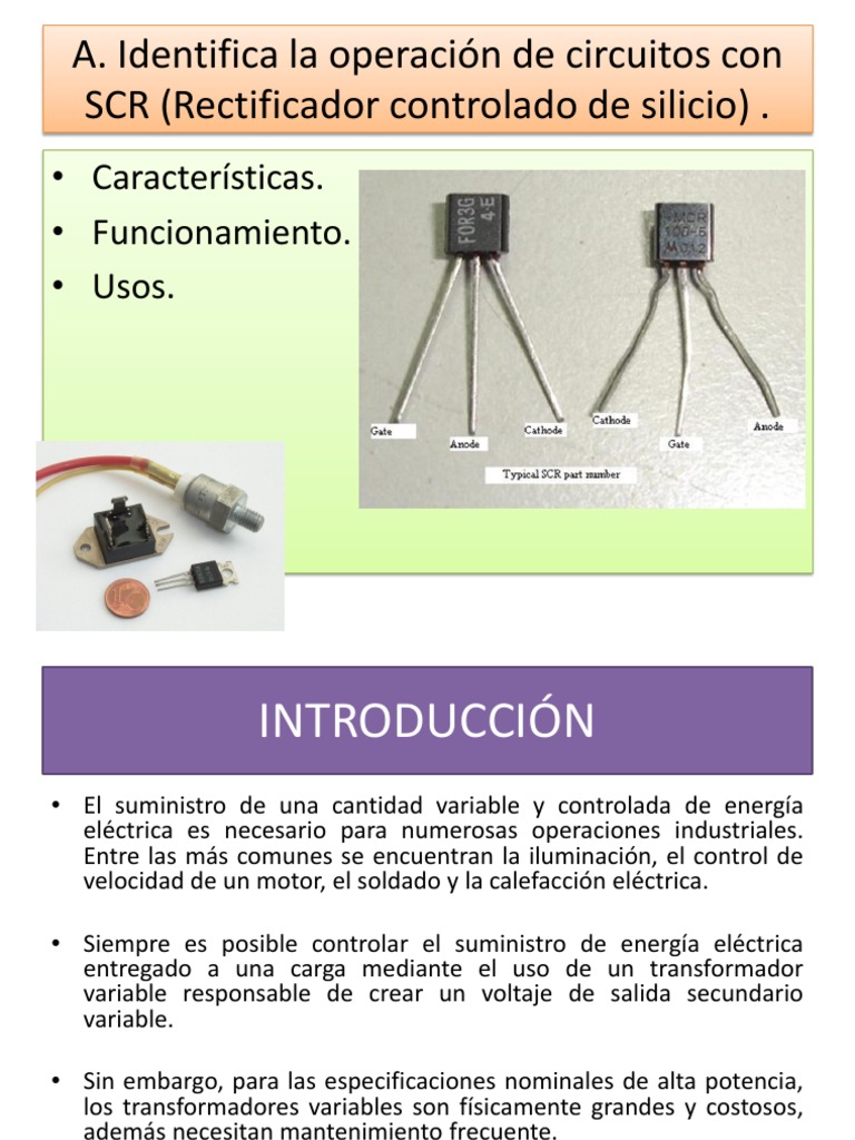 A. Identifica La Operación de Circuitos Con SCR (Rectificador ...