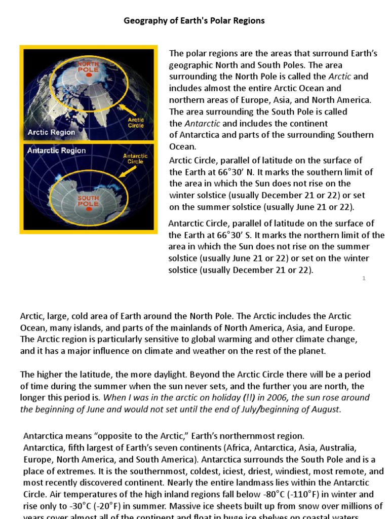 Geography of Earth's Polar Regions | Download Free PDF | Antarctica ...
