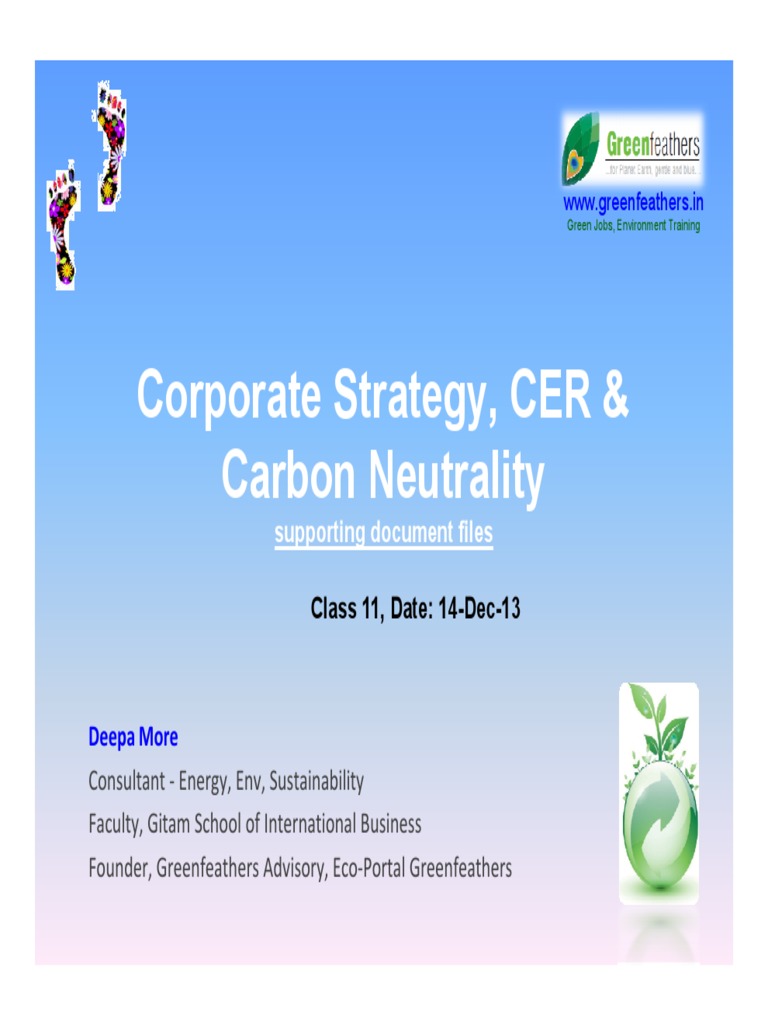 Corporate Strategy Cer Carbon Neutrality 14 12 13 Pdf Dell