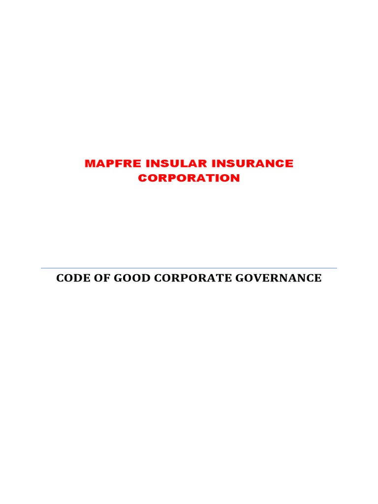 Code of Good Governance | PDF | Board Of Directors | Internal Audit