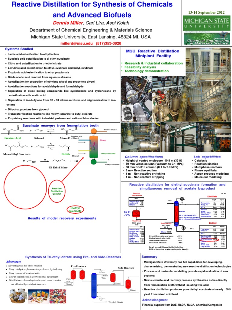 RD Poster - San Franscisco Conf - 6sept2012 | PDF | Ethanol | Acetic Acid