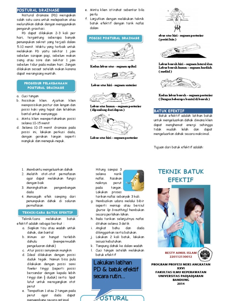 Leaflet Teknik Batuk Efektif | PDF