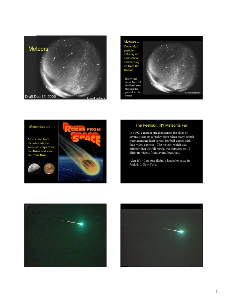 Meteor | PDF | Meteorite | Planetary Core