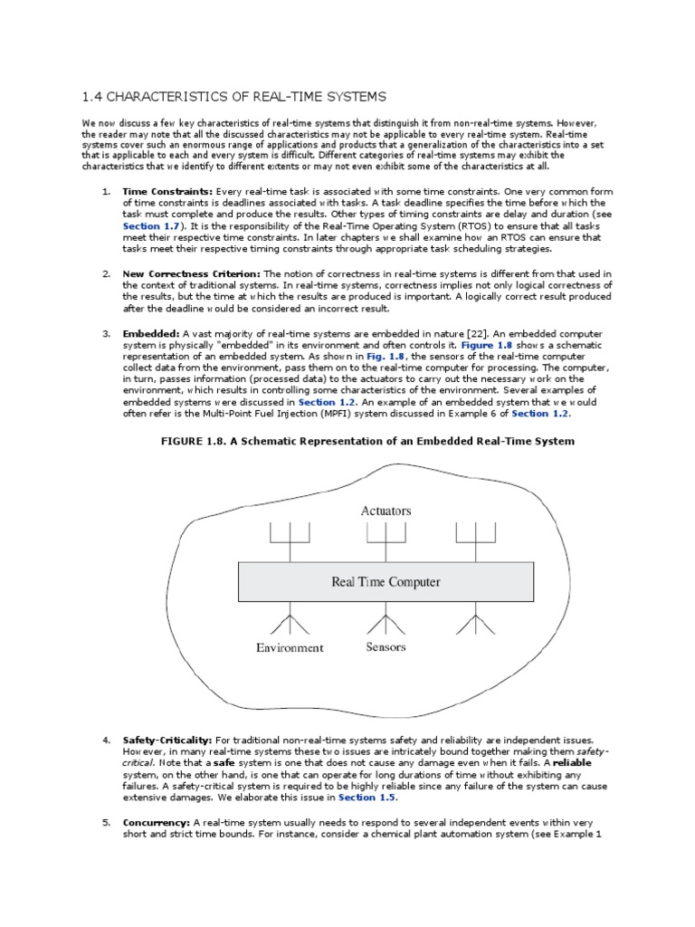 1.4 Characteristics of Real-Time Systems: Section 1.7 | PDF | Real Time ...
