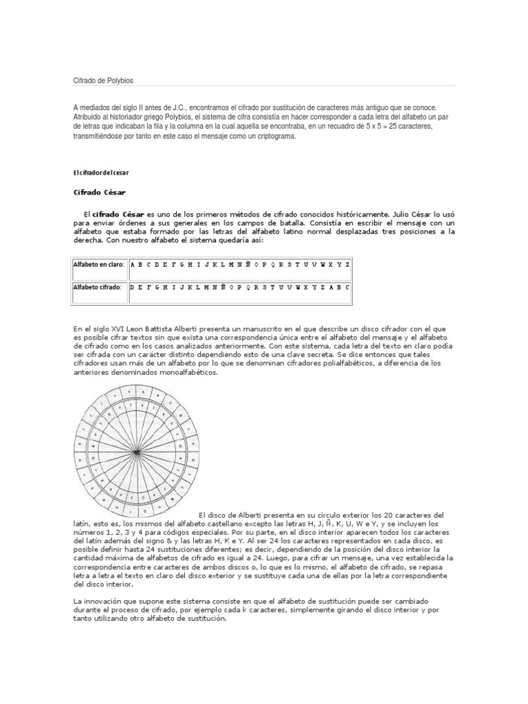 Cifrado de Polybios | PDF | Criptografía | Cifrado